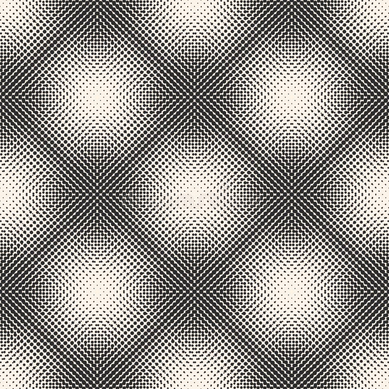 Vector Monochrome Halftone Seamless Pattern, Gradually Transition ...