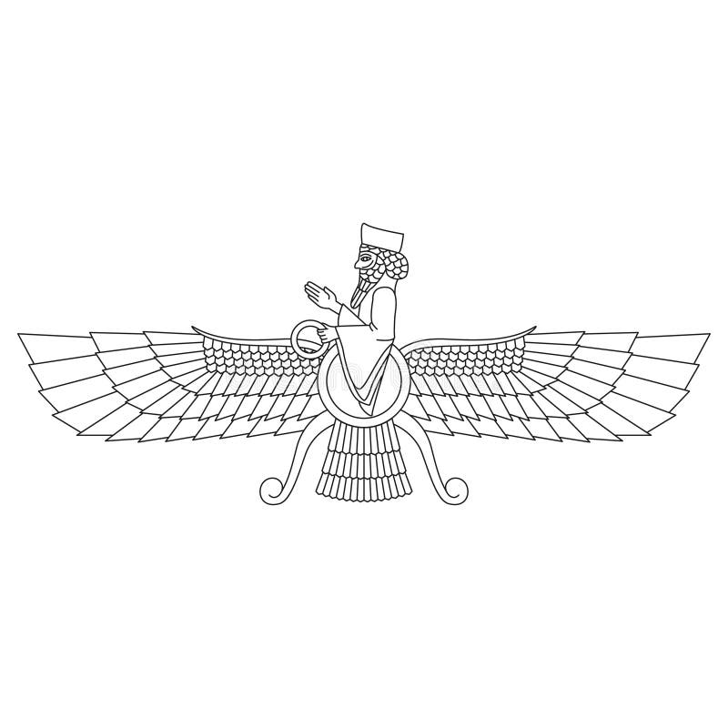 Symbol Faravahar Stock Illustrations – 87 Symbol Faravahar Stock ...