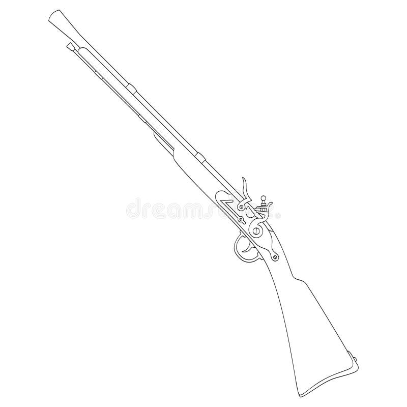 Flintlock Rifle Stock Illustrations – 177 Flintlock Rifle Stock ...