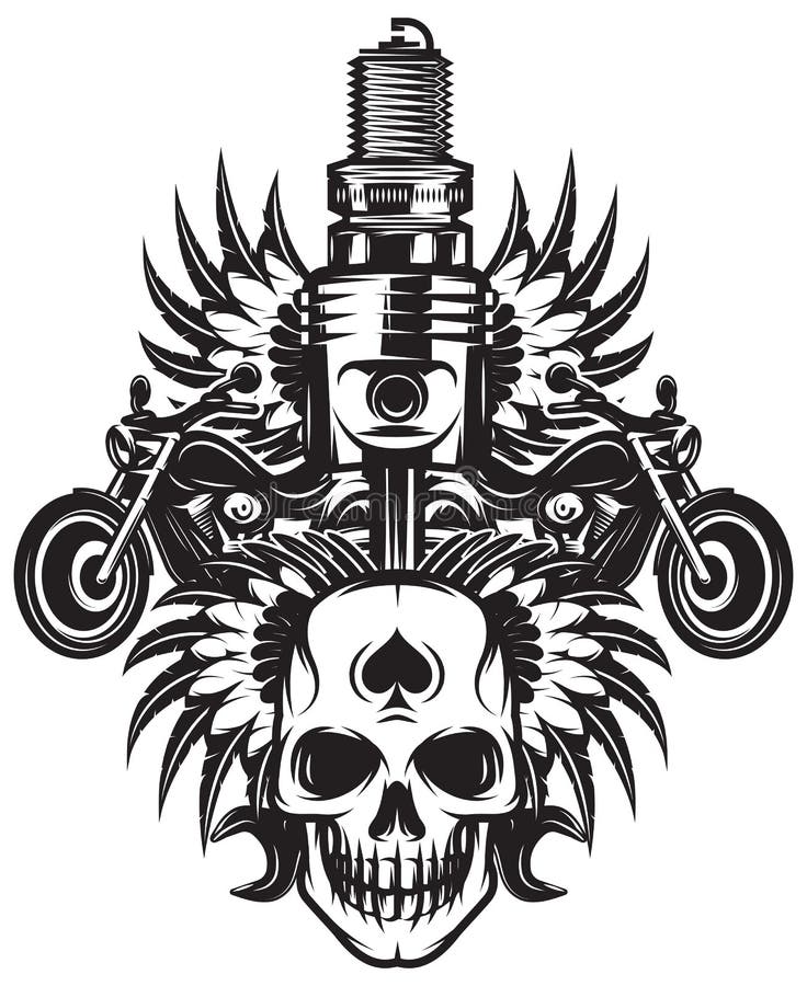 Motorcycle Theme Stock Illustrations – 828 Motorcycle Theme Stock ...