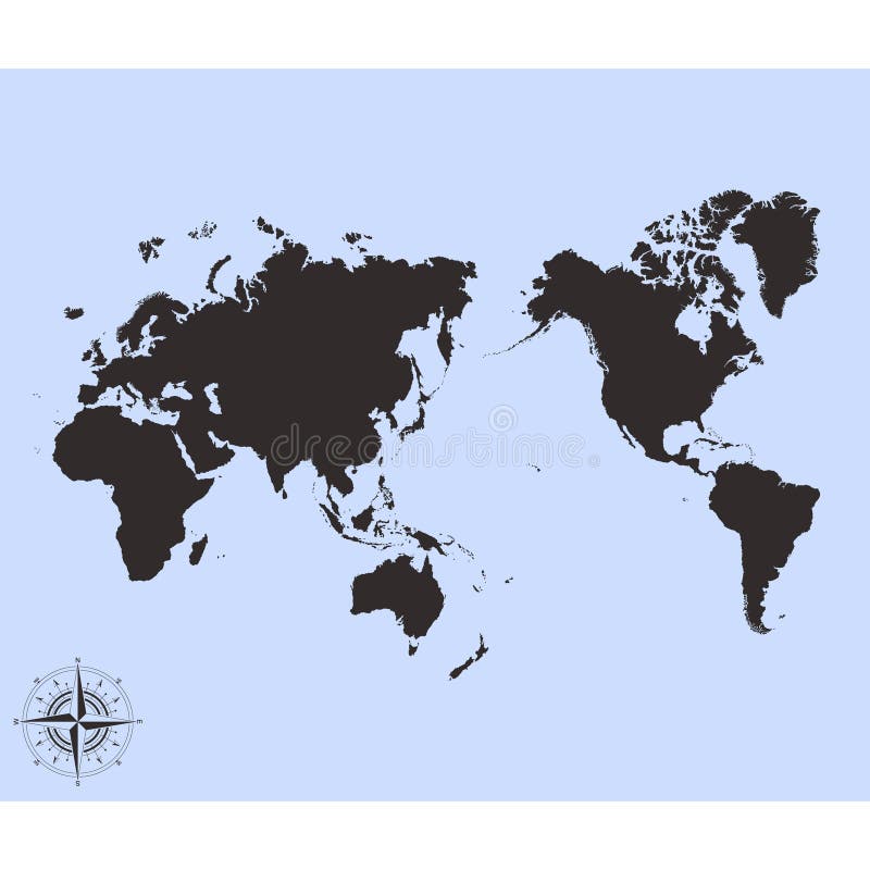 Vector Pacific Centred World Map Stock Vector - Illustration of graphic ... Vector Pacific Centred World Map Stock Vector - Illustration of graphic ...