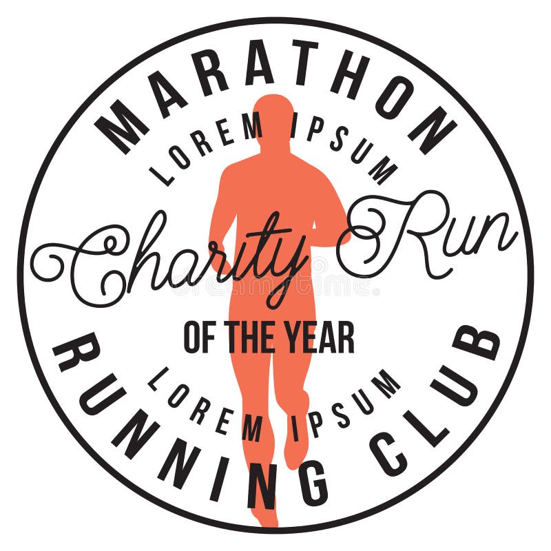 Vector Monochrome Pattern on a Sports Theme for a Marathon with Man ...