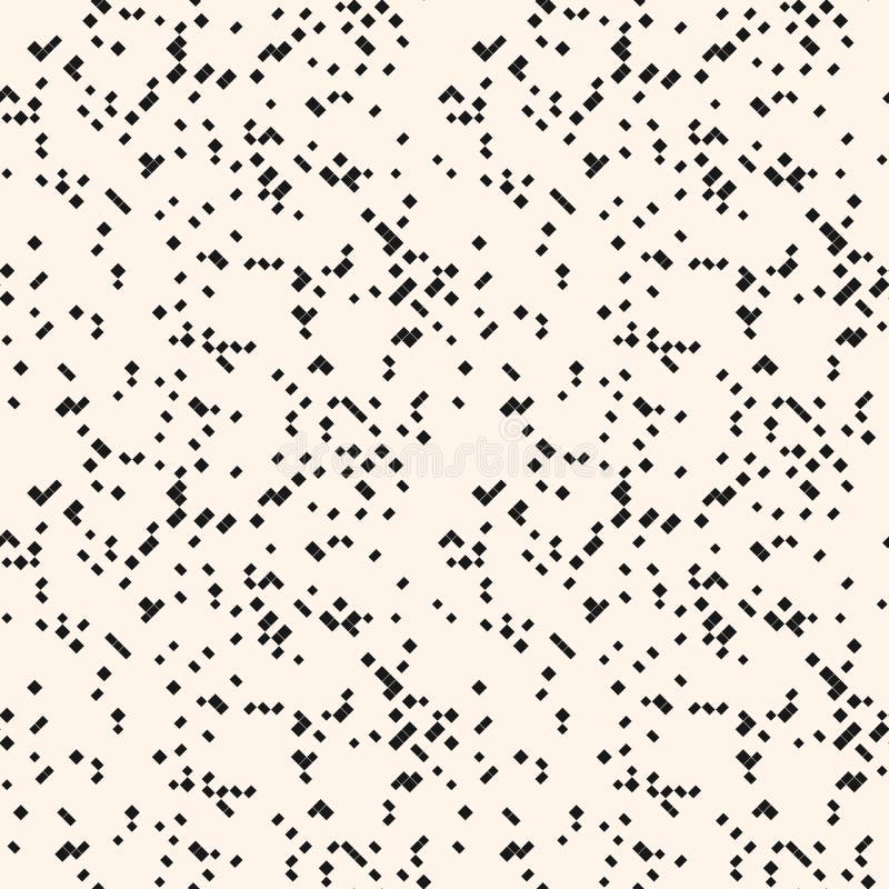 Vector Monochrome Pixel Background. Abstract Seamless Pattern with ...