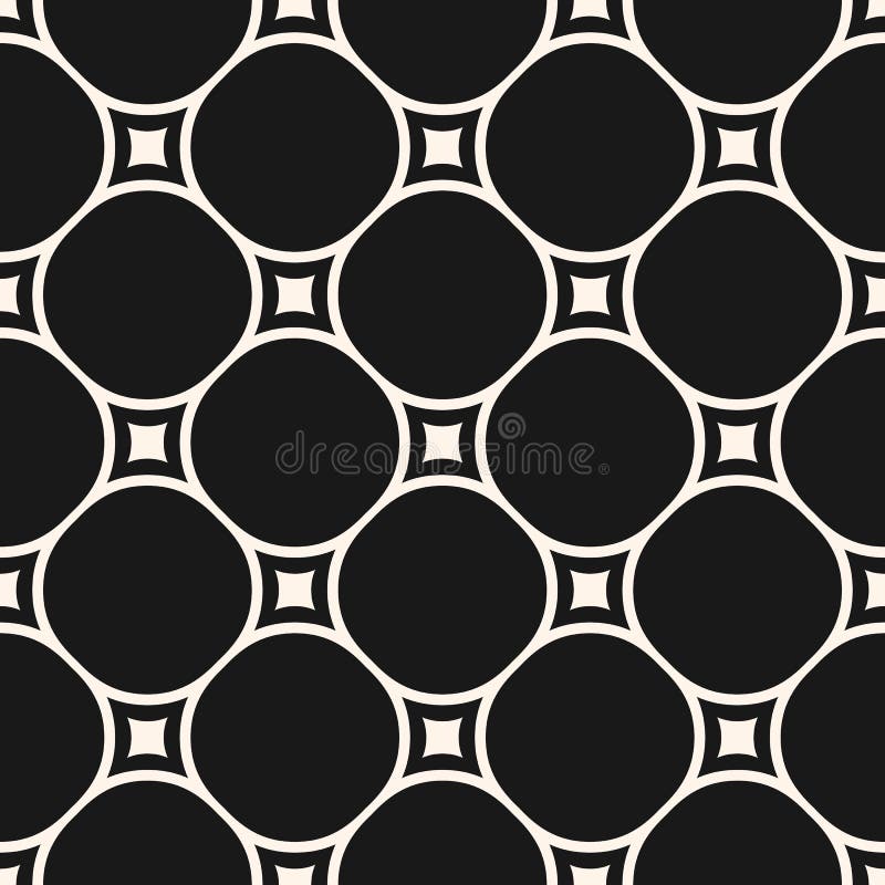 Vector Monochrome Seamless Pattern, Circular Lattice, Mesh, Thin Stock ...