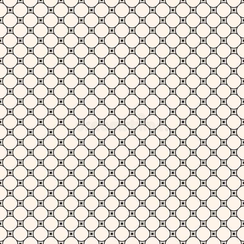 Vector Monochrome Seamless Pattern, Circular Lattice, Mesh, Thin Stock ...