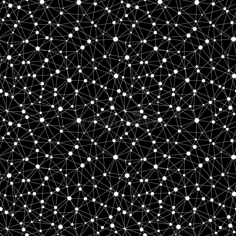 Vector Monochrome Seamless Pattern Irregular Abstract Texture Stock