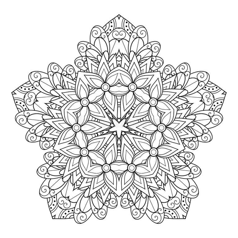 Vector Monochrome Star. Ethnic Decorative Element Stock Vector ...