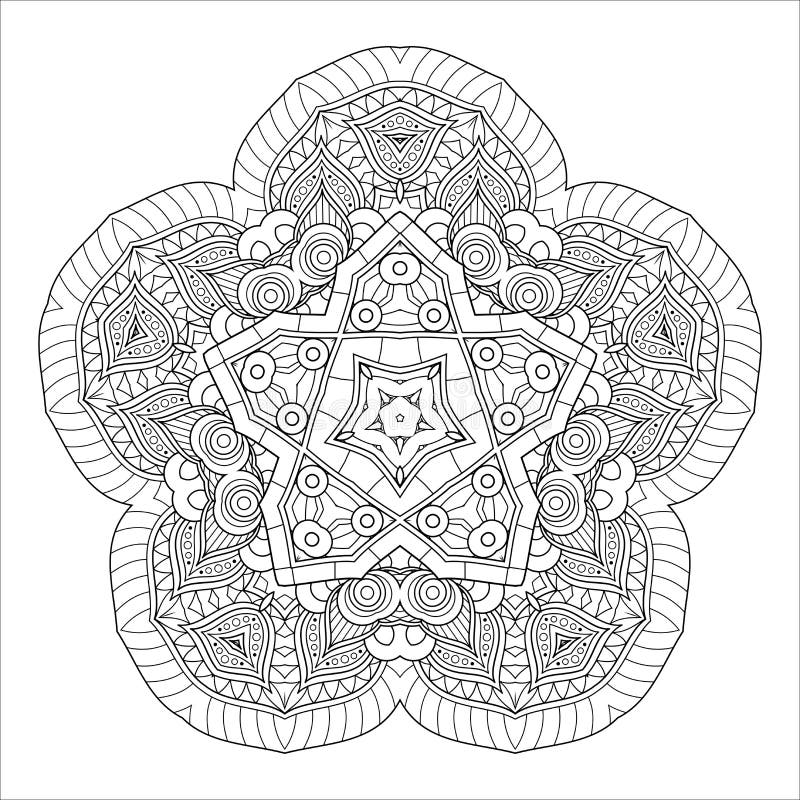 Vector Monochrome Star. Ethnic Decorative Element Stock Vector ...