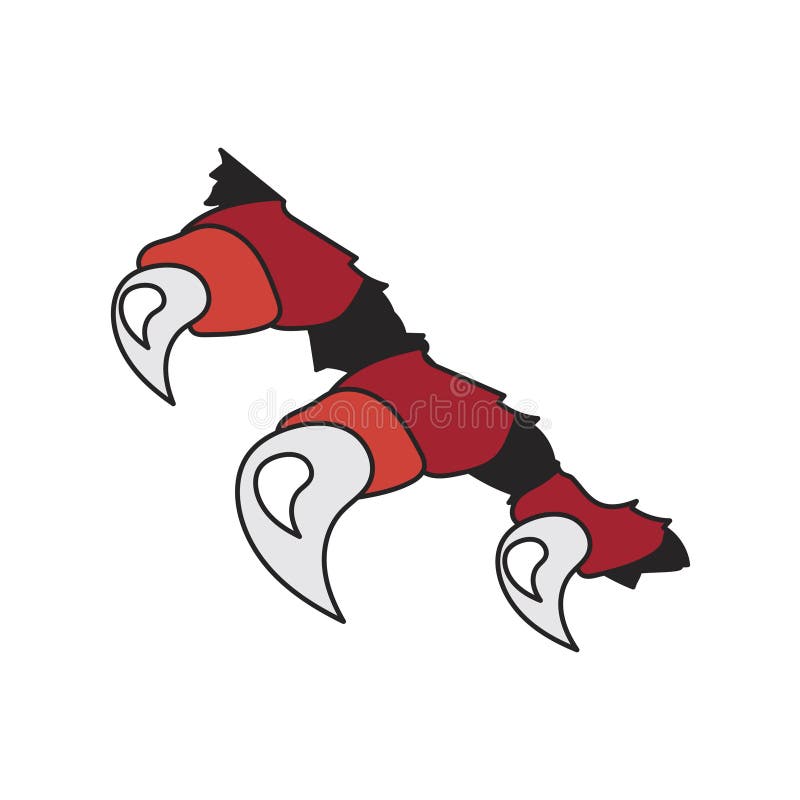 Vector Monsters or Dragon Red Claws in Crack Stock Illustration ...