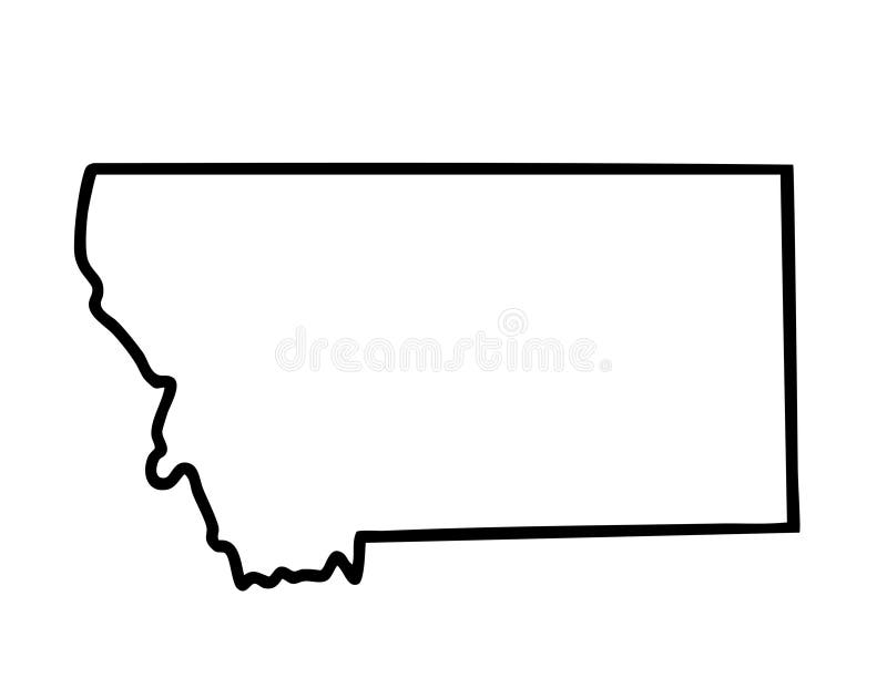 Vector Montana Outline stock vector. Illustration of geography - 384725523