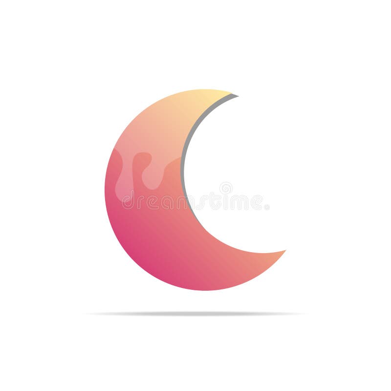 Vector Moon Logo on a White Background. Stock Vector - Illustration of ...