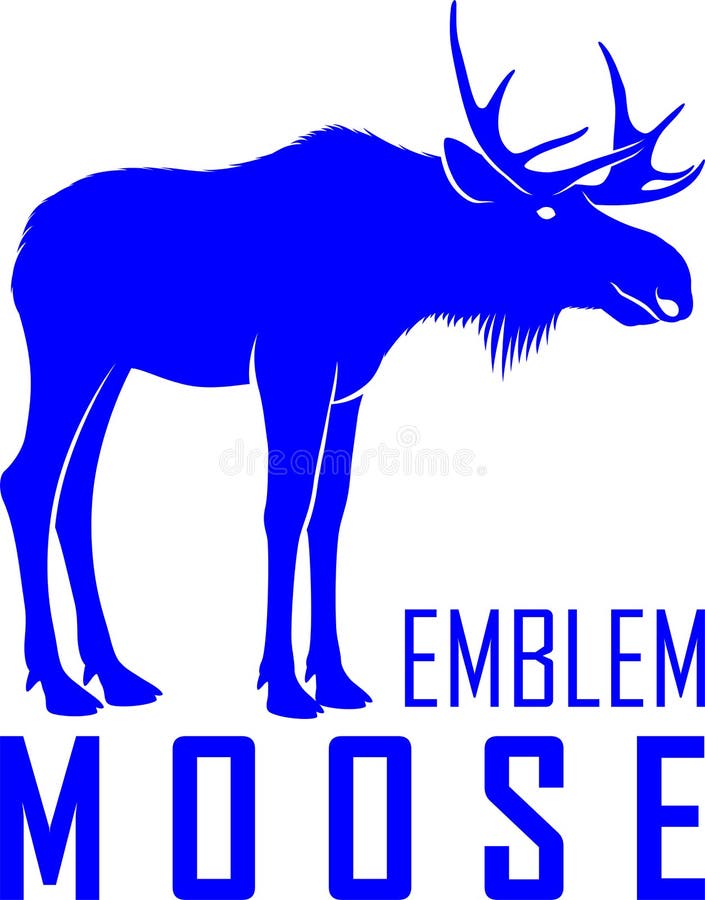 Vector Moose Bull Logo Label Emblem Stock Vector - Illustration of ...