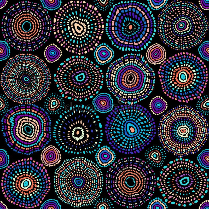 Vector Mosaic Art Pattern. Curved Mosaic Image Stock Vector ...