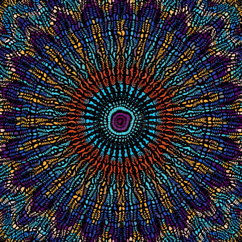 Vector Mosaic Art Pattern. Curved Mosaic Image Stock Vector ...