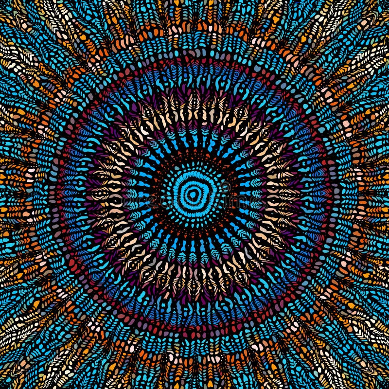 Vector Mosaic Art Pattern. Curved Mosaic Image Stock Vector ...