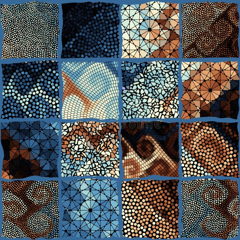 Vector Mosaic Art Pattern. Vector Mosaic Image Stock Vector ...