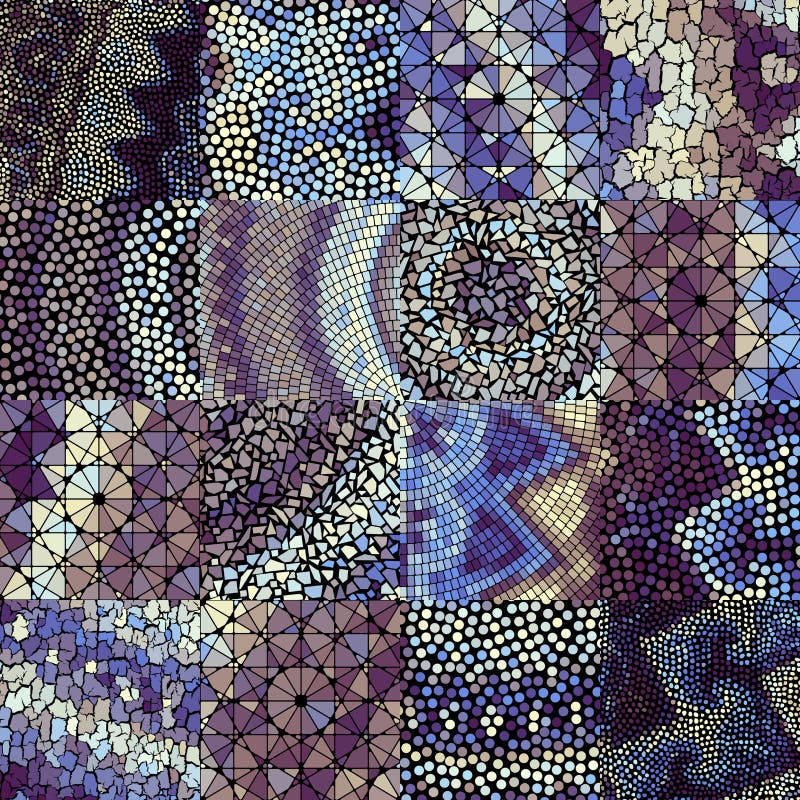 Vector Mosaic Art Pattern. Vector Mosaic Image Stock Vector ...