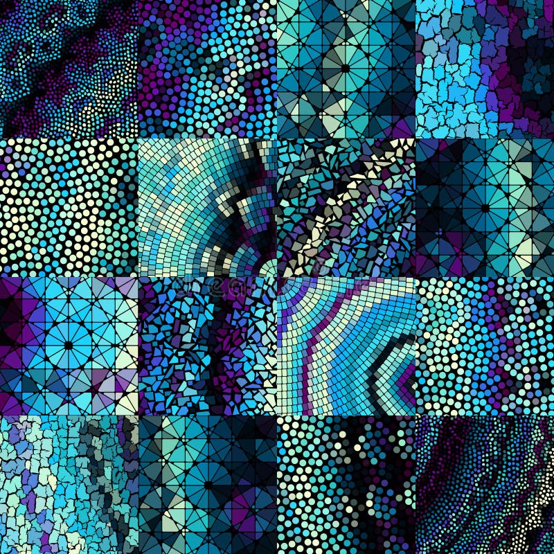 Vector Mosaic Art Pattern. Vector Mosaic Image Stock Vector ...
