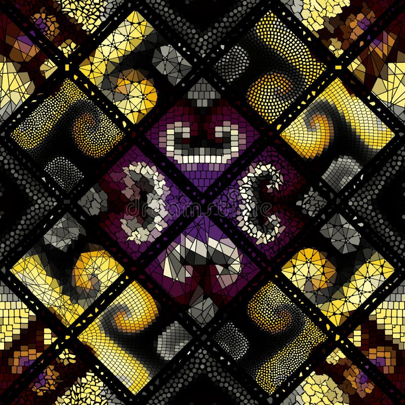 Vector Mosaic Art Pattern. Vector Mosaic Image Stock Vector ...