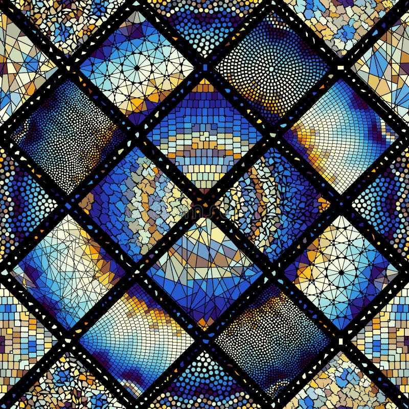 Vector Mosaic Art Pattern. Vector Mosaic Image Stock Vector ...