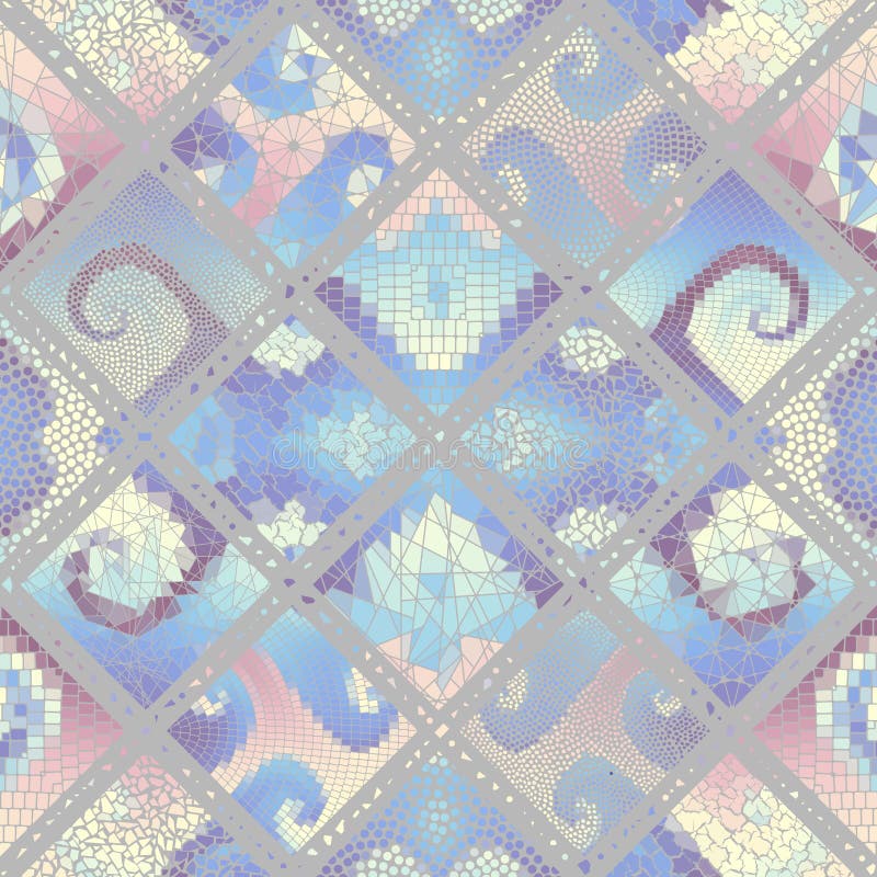 Vector Mosaic Art Pattern. Vector Mosaic Image Stock Vector ...