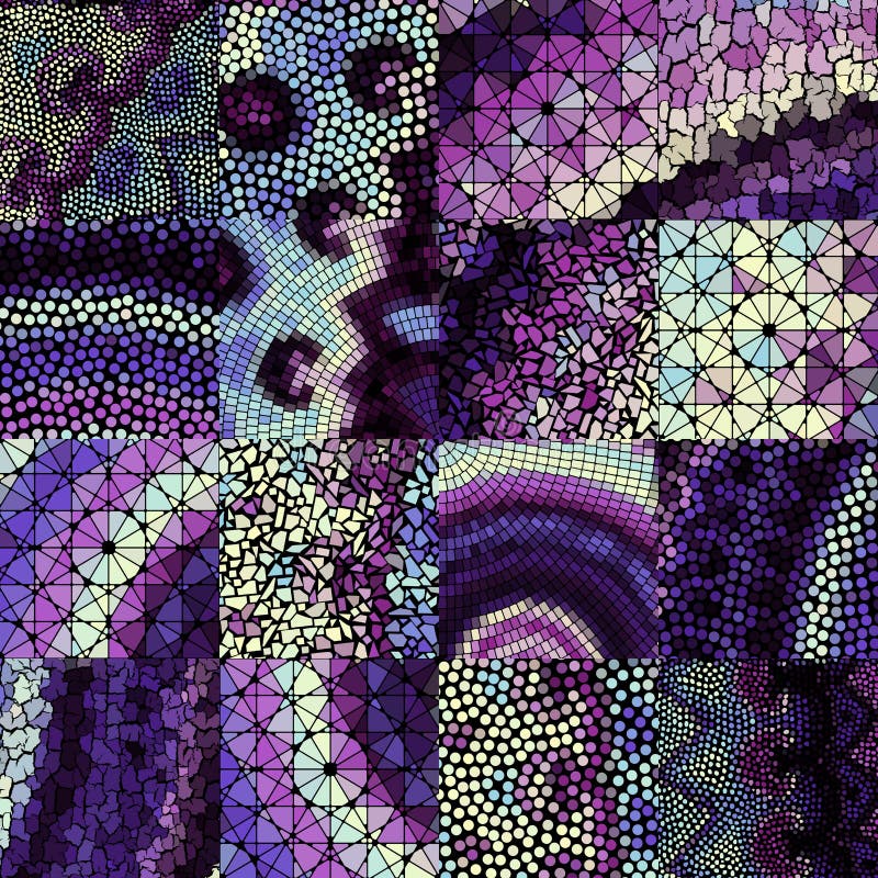 Vector Mosaic Art Pattern. Vector Mosaic Image Stock Vector ...