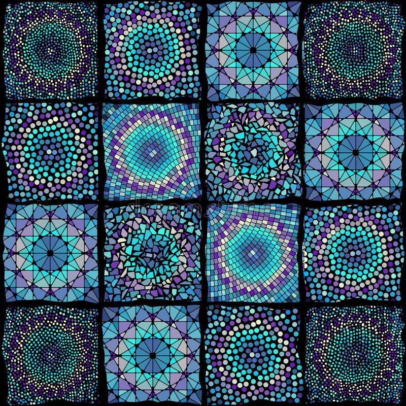 Vector Mosaic Art Pattern. Vector Mosaic Image Stock Vector ...