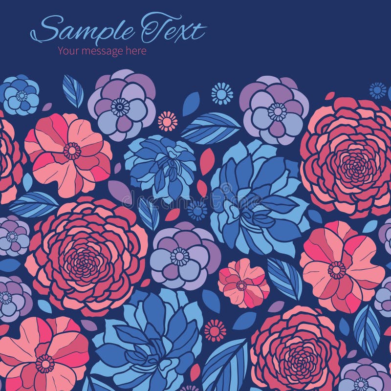 Mosaic Flowers Seamless Pattern Background Stock Vector - Illustration ...
