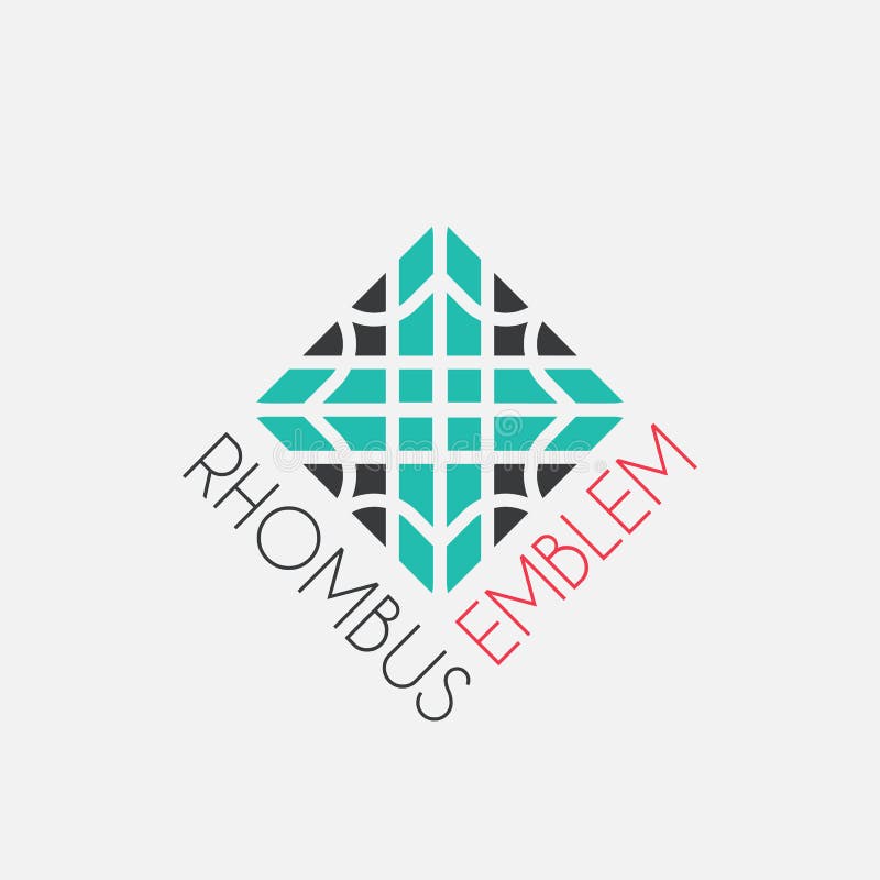 Vector Mosaic Rhombus Emblem Stock Vector - Illustration of element ...