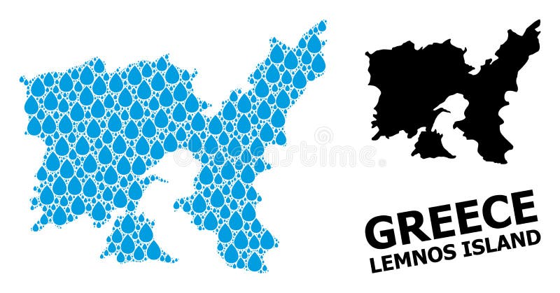 Lemnos Island Map - Cdr Format Stock Vector - Illustration of greek ...