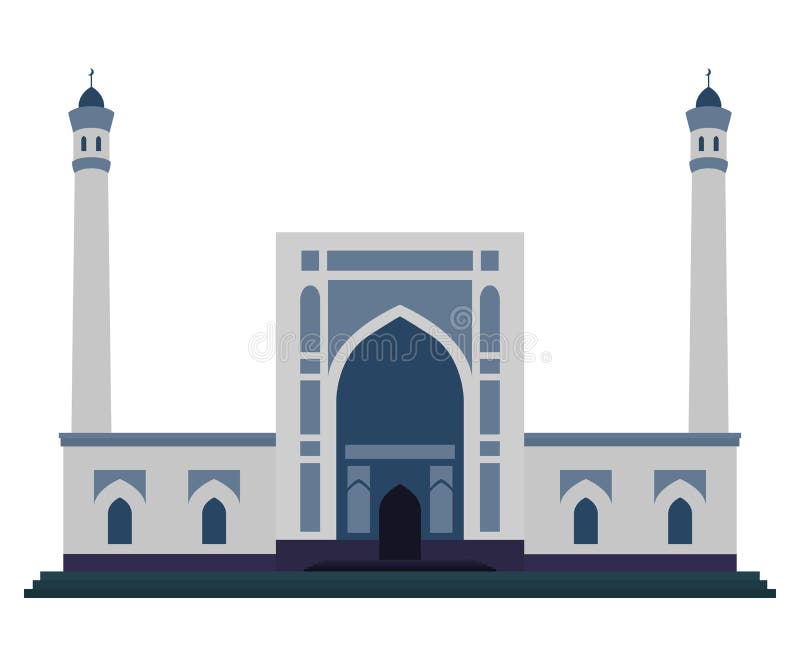 Vector of Mosque Flat Design Stock Vector - Illustration of design ...