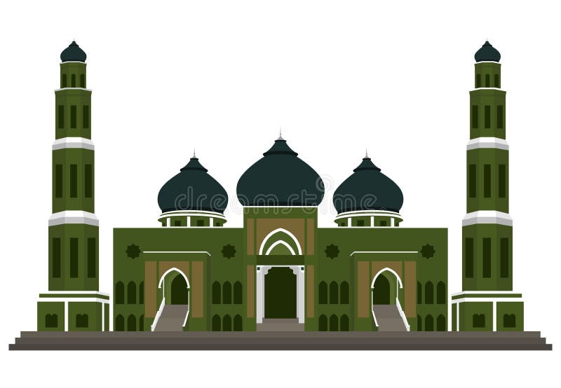 Vector of Mosque Flat Design Stock Vector - Illustration of adhan, dome ...