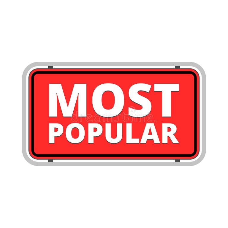 Vector Most Popular Sign stock illustration. Illustration of popular ...