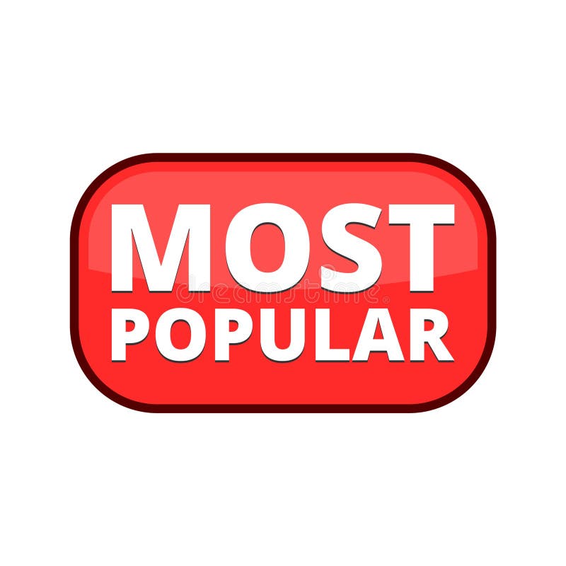 Vector Most Popular Sign stock illustration. Illustration of isolated ...