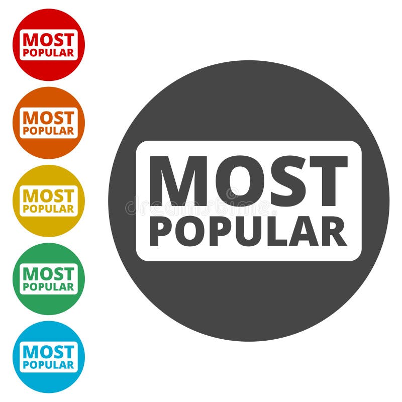 Vector Most Popular Sign stock vector. Illustration of online - 108703147