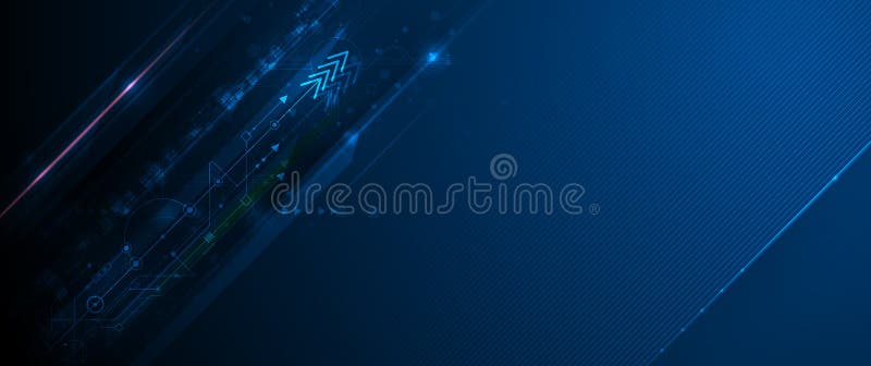 Vector Motherboard or Circuit Board on Blue Background. Illustration ...