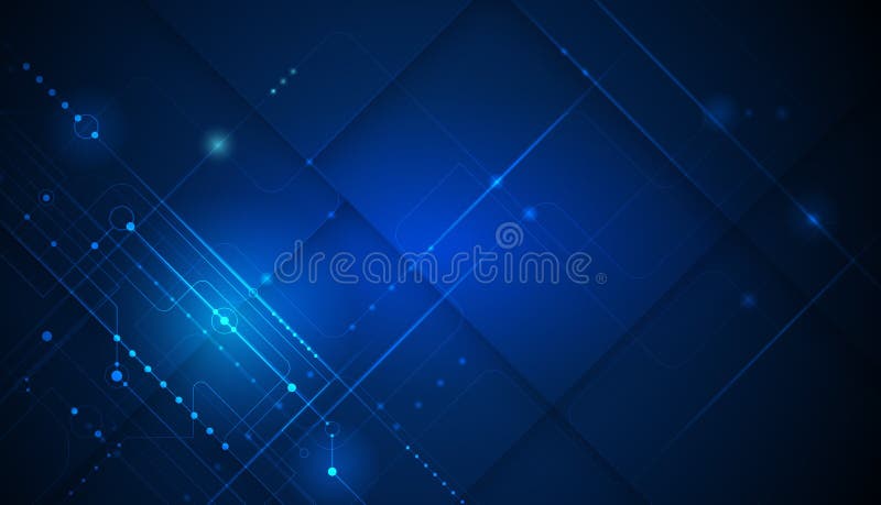 Vector Motherboard or Circuit Board on Blue Background. Illustration ...