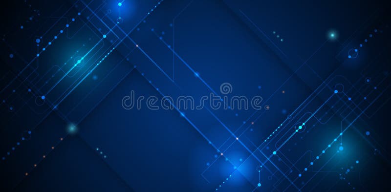 Vector Motherboard or Circuit Board on Blue Background. Illustration ...