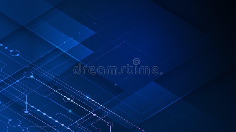 Vector Motherboard or Circuit Board on Blue Background. Illustration ...