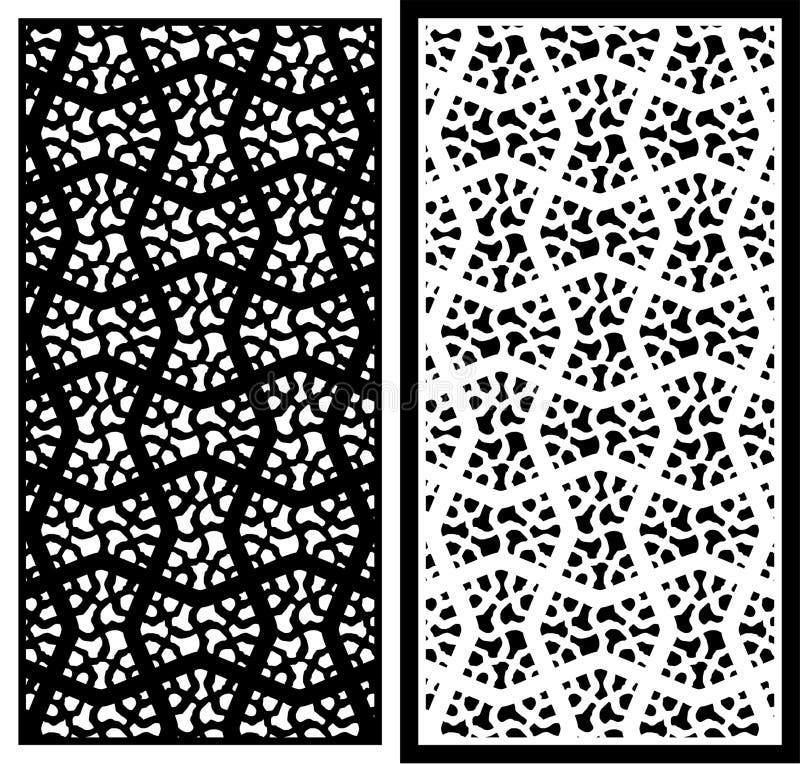 Vector Cutting Laser Motif Partition, Fences and Facade Stock Vector ...