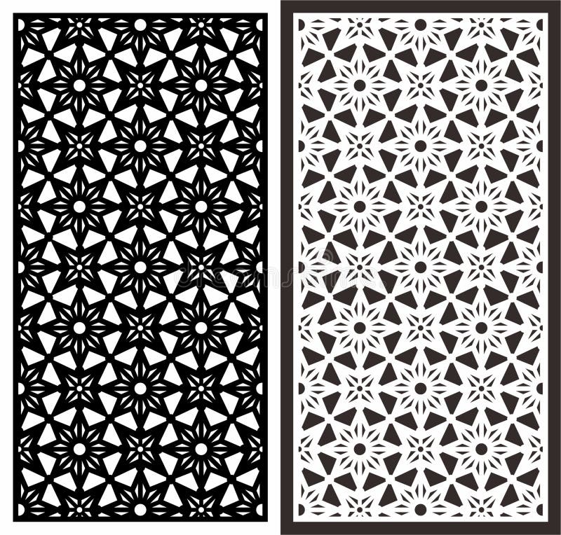 Vector Cutting Laser Motif Partition, Fences and Facade Stock Vector ...