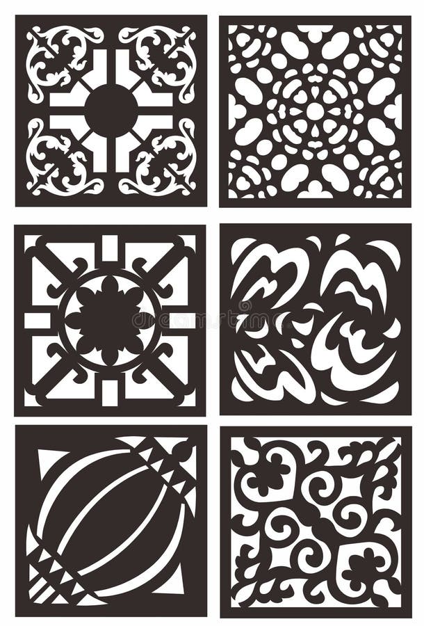 Vector Cutting Laser Motif Partition, Fences and Facade Stock ...