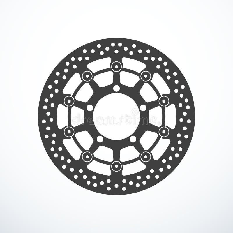 Brake Disc, Brake Drum and Brake Pads. Brake Parts Icons Stock Vector ...