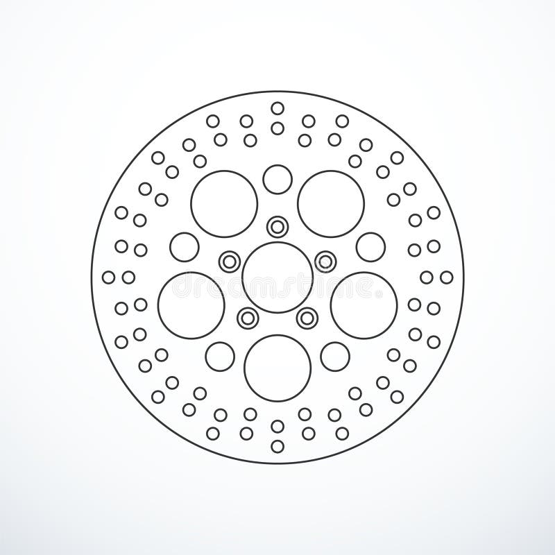 Bike disc brake rotor stock vector. Illustration of cable - 12997812