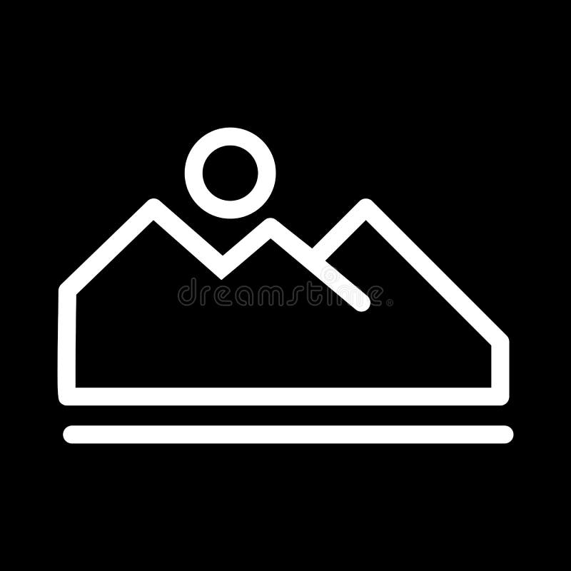 Vector Mountains Icon Symbol. Sunset Inthe Mountains Stock Vector ...