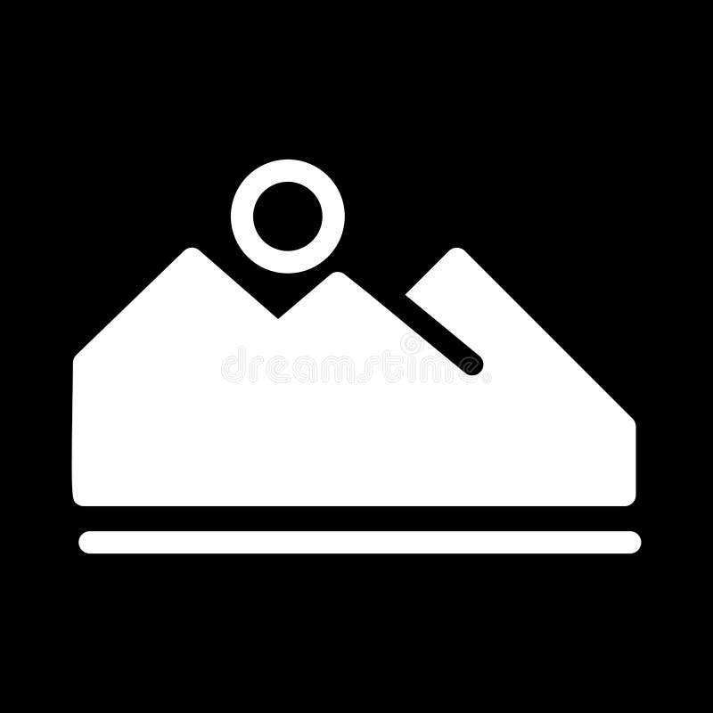 Vector Mountains Icon Symbol. Sunset Inthe Mountains Stock Vector ...