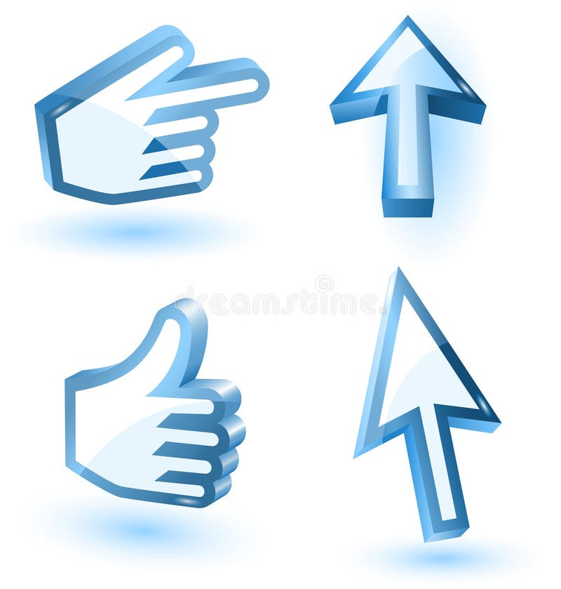 Vector Mouse Arrow Pointers Stock Vector - Illustration of button ...