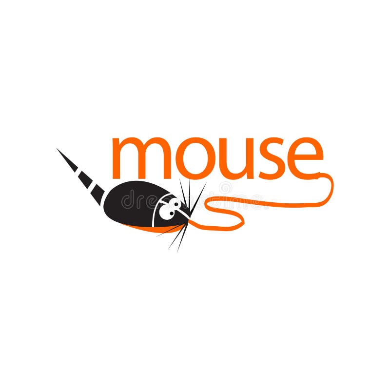 Mouse Cartoon Logo Computer Vector Hardware Stock Vector - Illustration ...