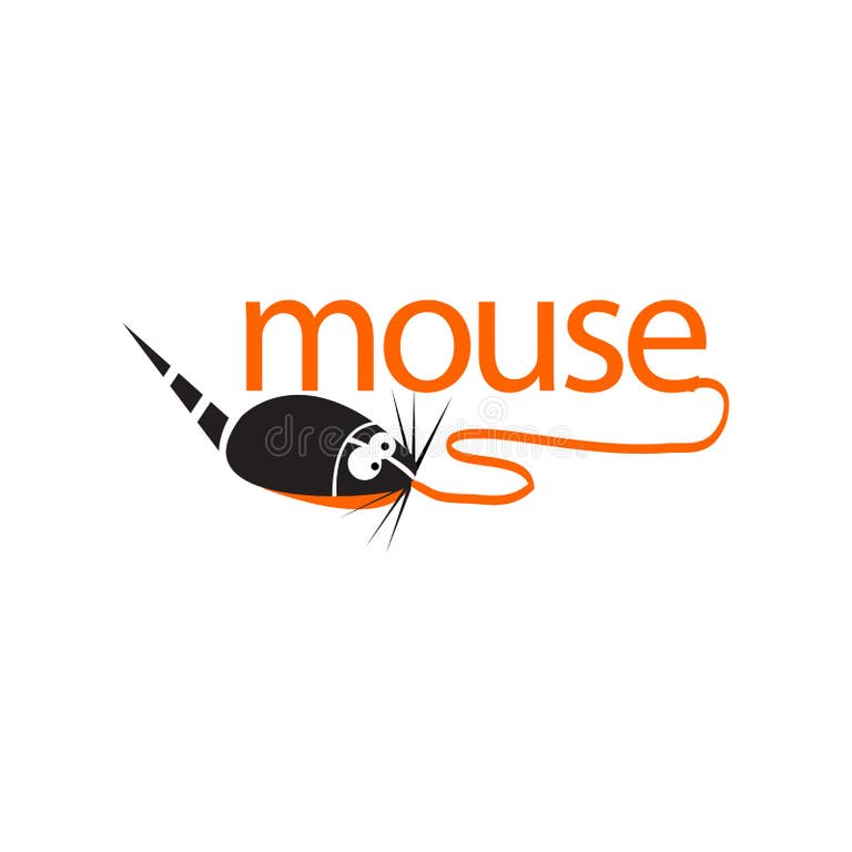 Mouse Cartoon Logo Computer Vector Hardware Stock Vector - Illustration ...