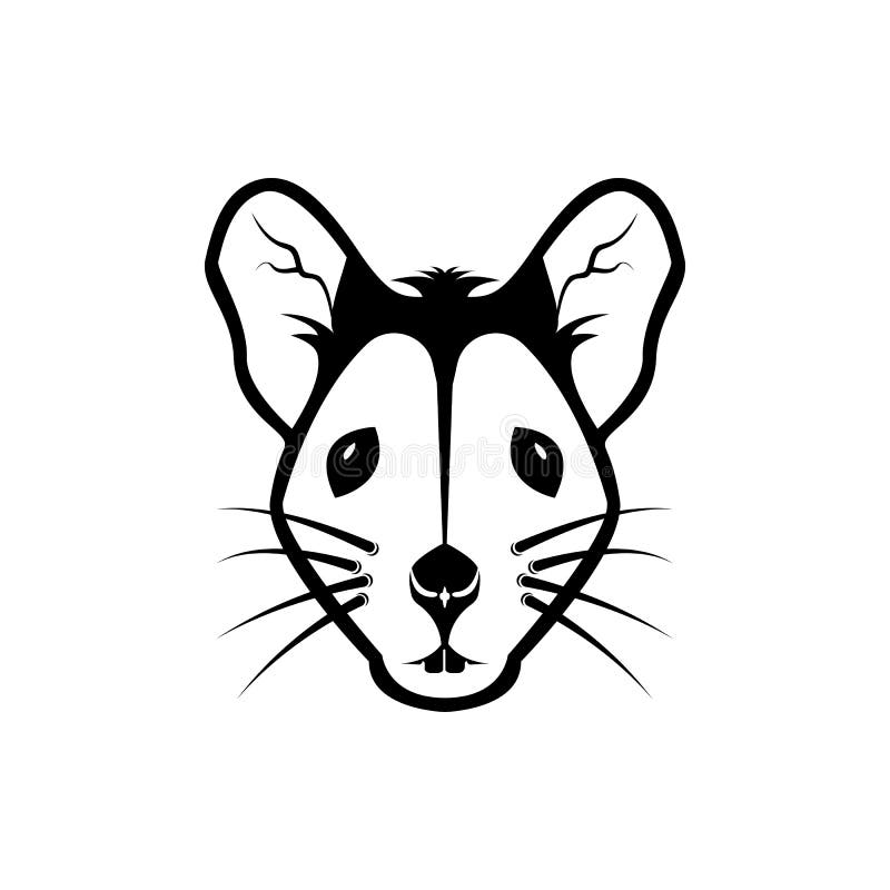 Vector Mouse Silhouette View Side for Retro Logos, Emblems, Badges ...